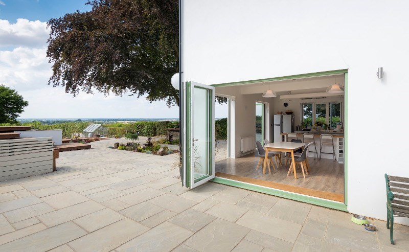 Dual Colour Bi-fold Doors Create A Modern Country Feel